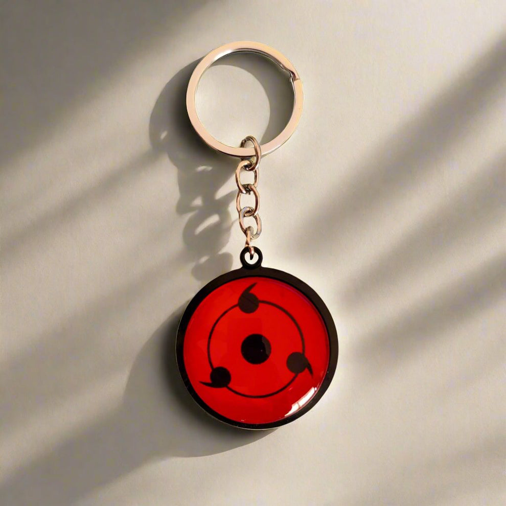 Naruto Tripe Tomoe Sharingan Keychain – Merakii Mee