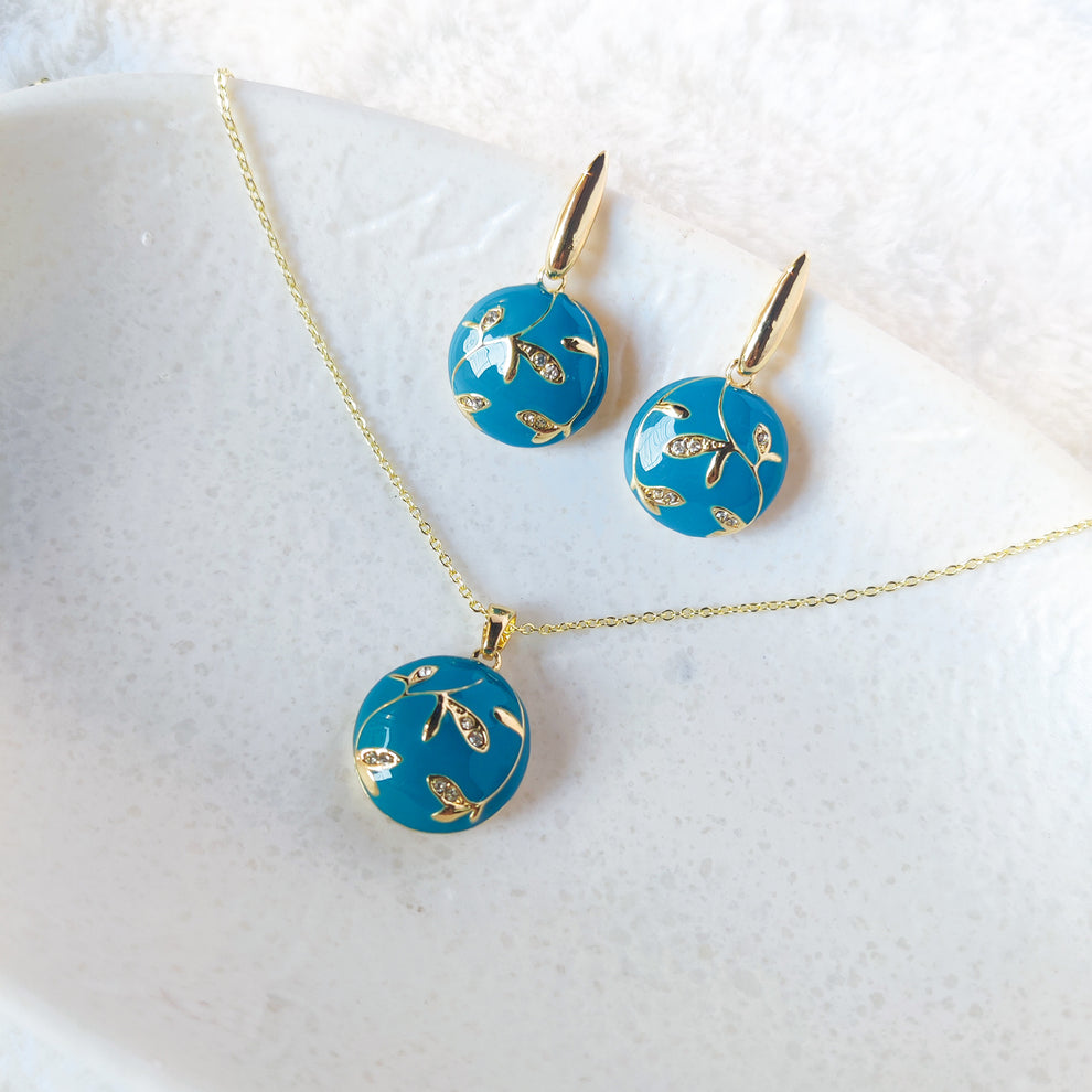 Oceanic Grace Set - Exquisite Necklace and Earring Collection – Merakii Mee