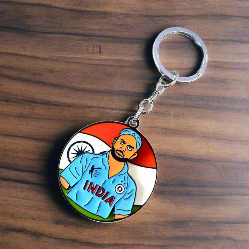 Virat Kohli Spinning Keychain - Iconic Cricket Legend – Merakii Mee